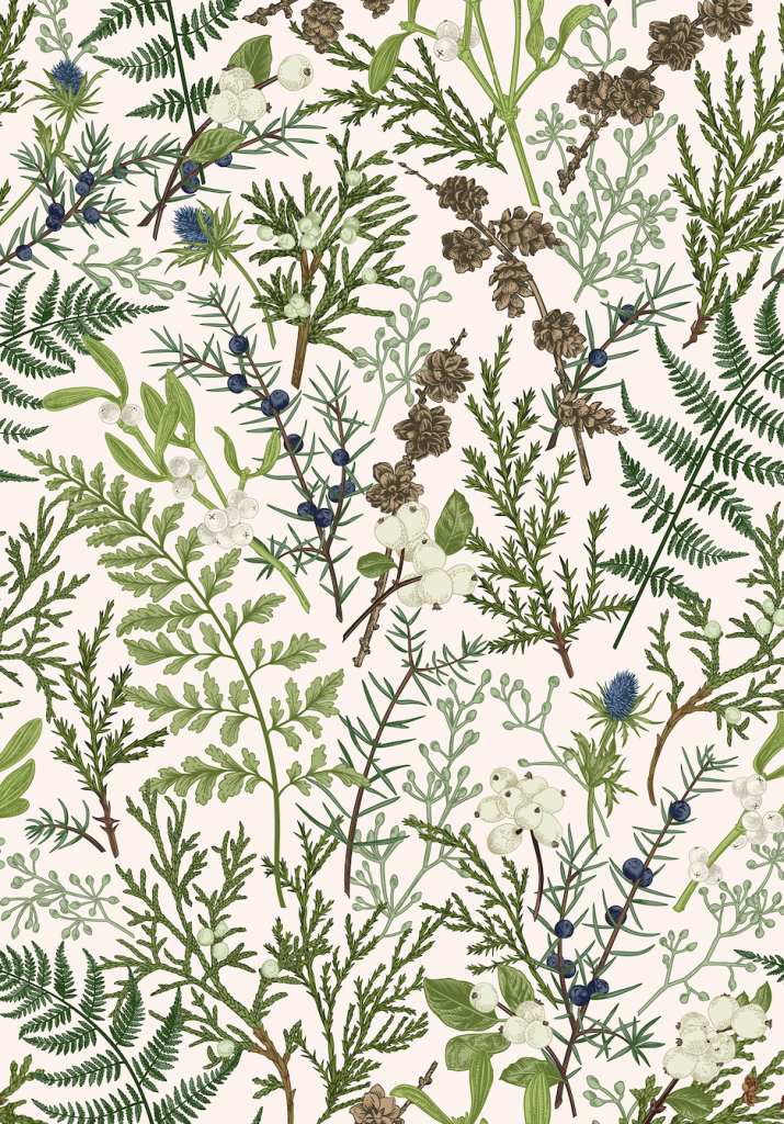 Mural Botany Morning | Wallpaper Online