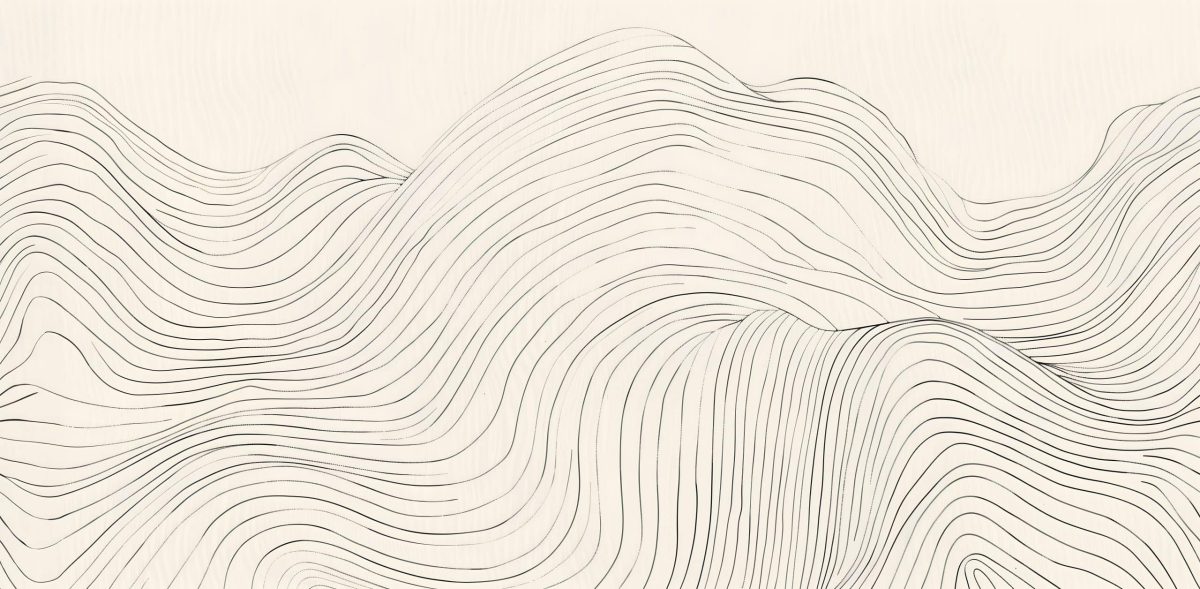 Hand Drawn Wavy Lines Mural | Wallpaper Online