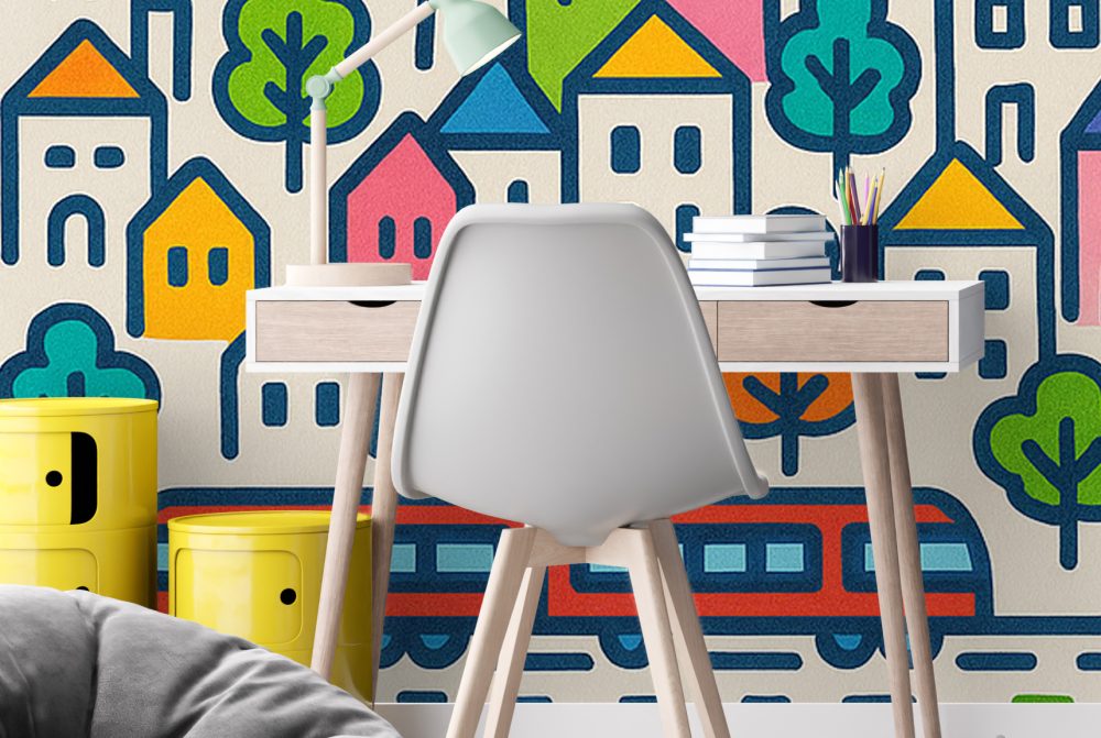 JHB Colour Doodle Mural | Wallpaper Online