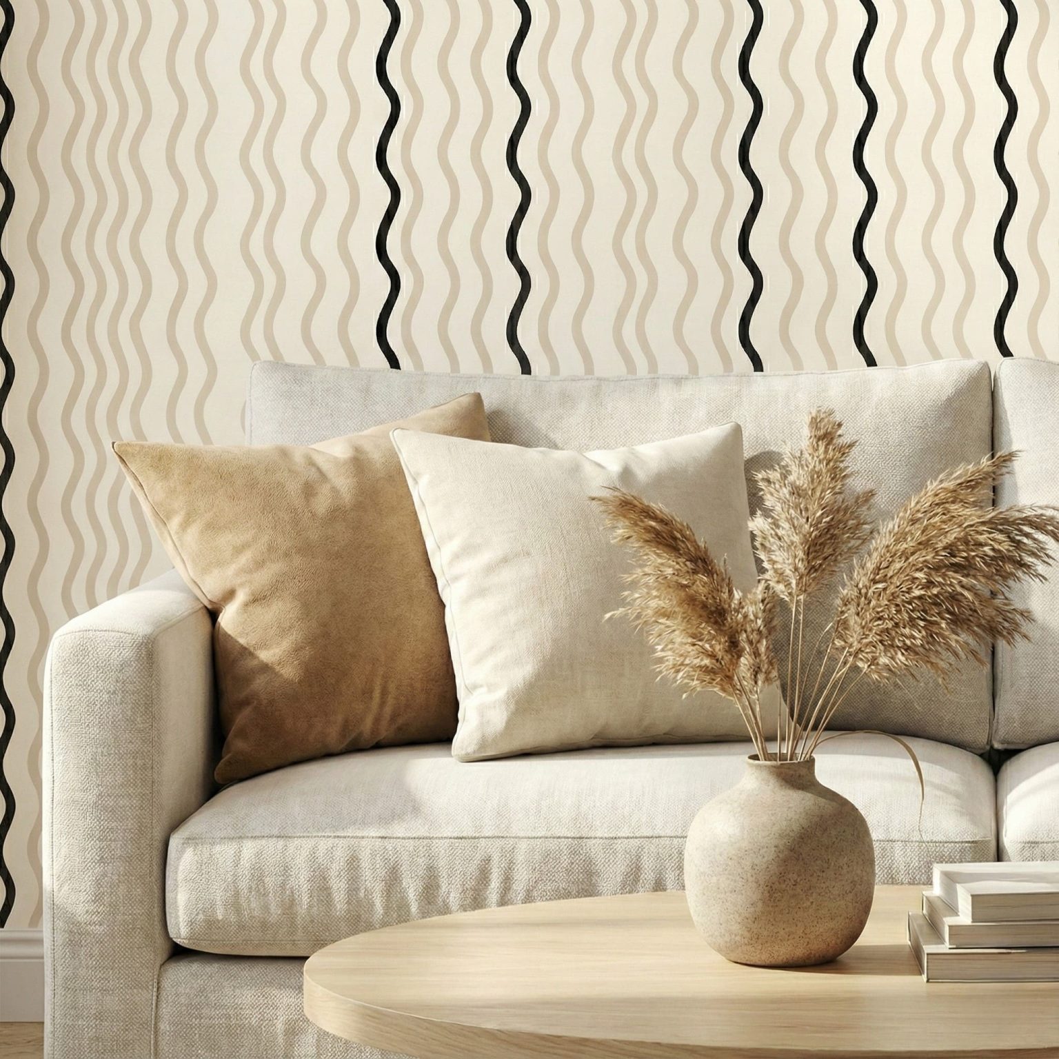 Ripple Rhythm Abstract Wallpaper | Modern Waves