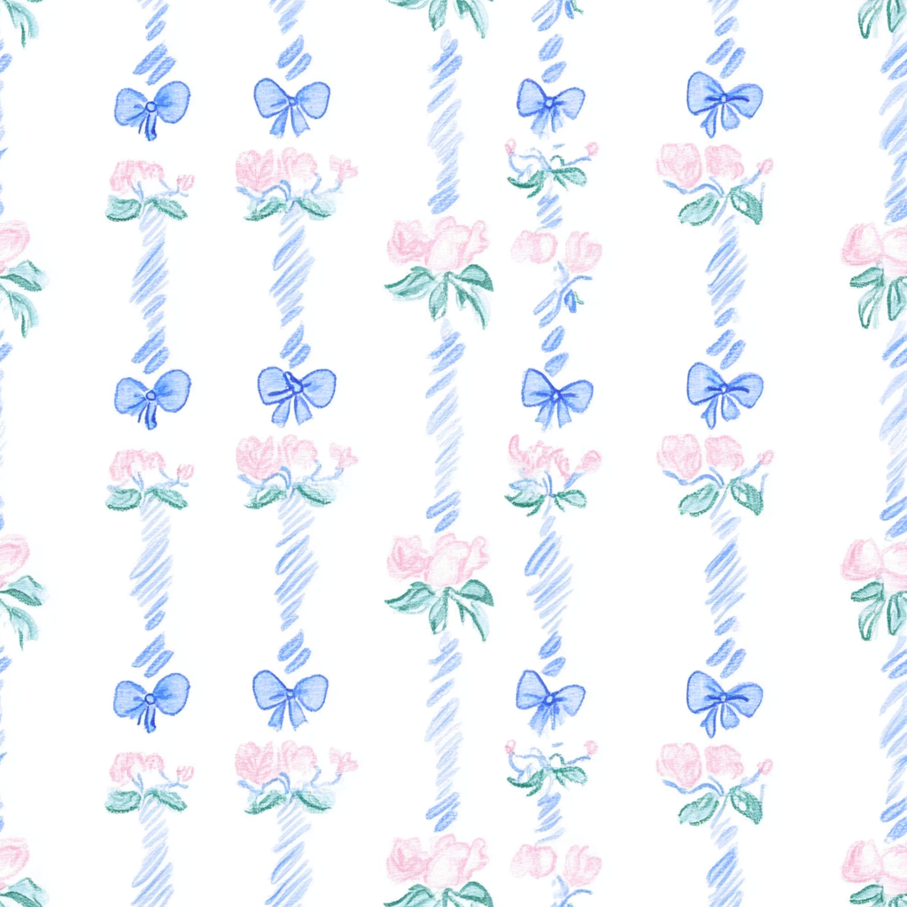 Coquette Ribbon & Rose Wallpaper | Wallpaper Online